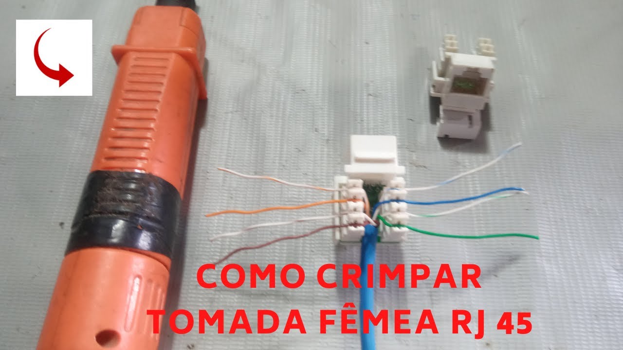 SAIBA COMO CRIMPAR TOMADA FÊMEA RJ45 - YouTube