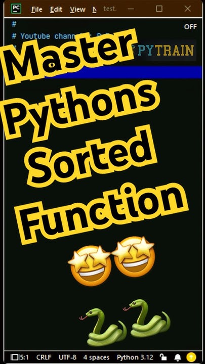 Master the Python sorted() Function in 50 Seconds: Sort Your Data Easily - YouTube