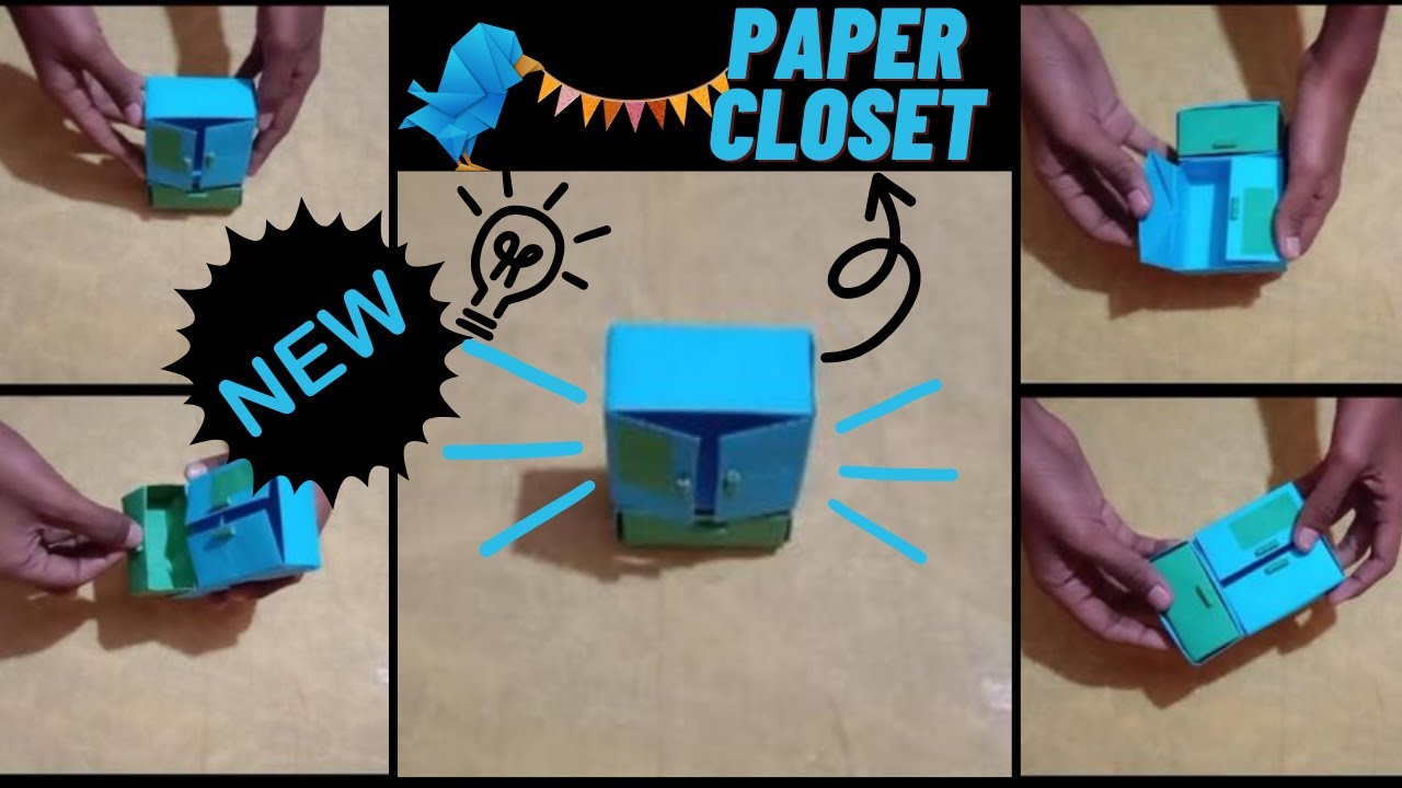 how to make origami closet or wardrobe #papertoy #diy #origami # ...