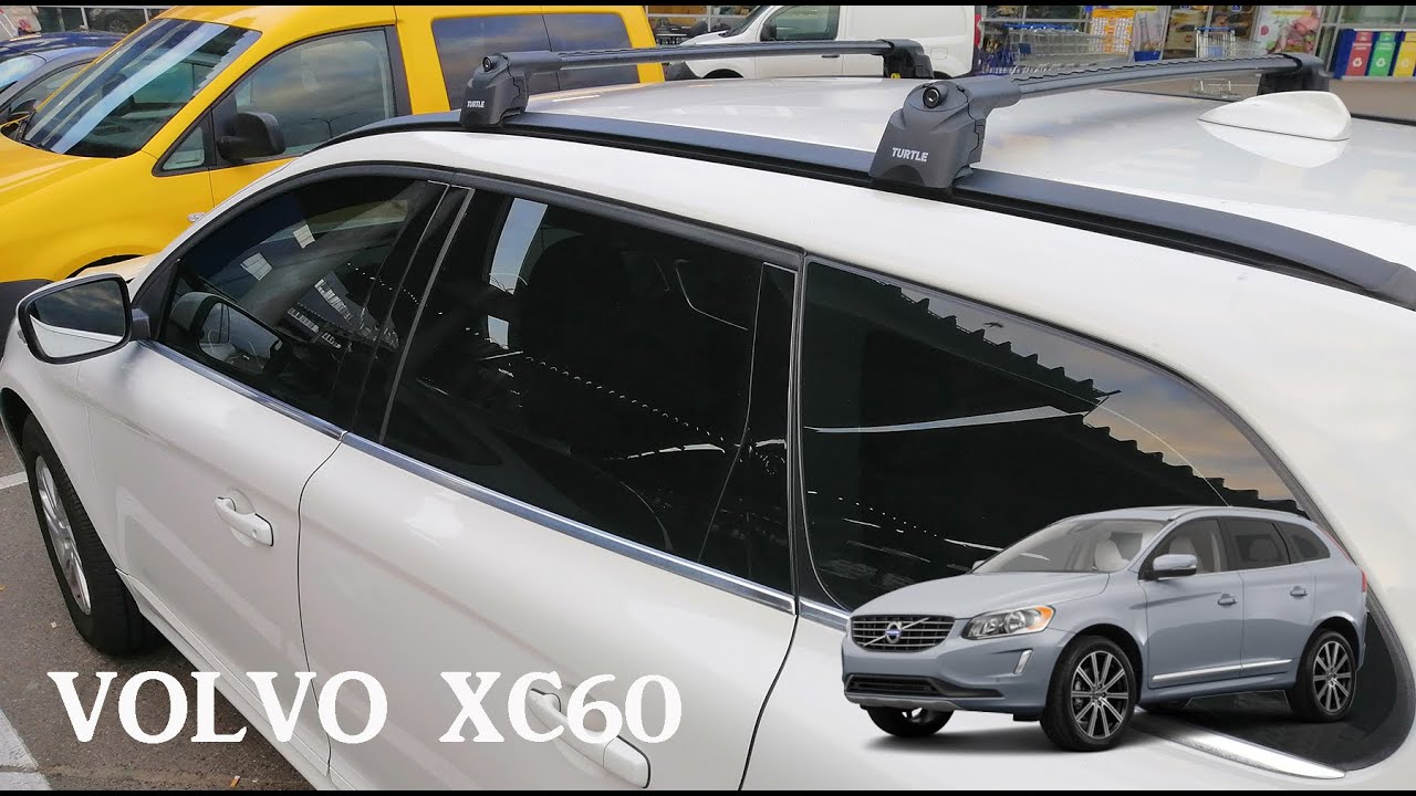 Roof rack bar with flush railing Volvo XC60 - YouTube