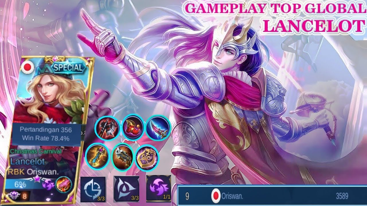 LANCELOT FAST HAND COMBO GAMEPLAY | TOP GLOBAL LANCELOT By Oriswan ...