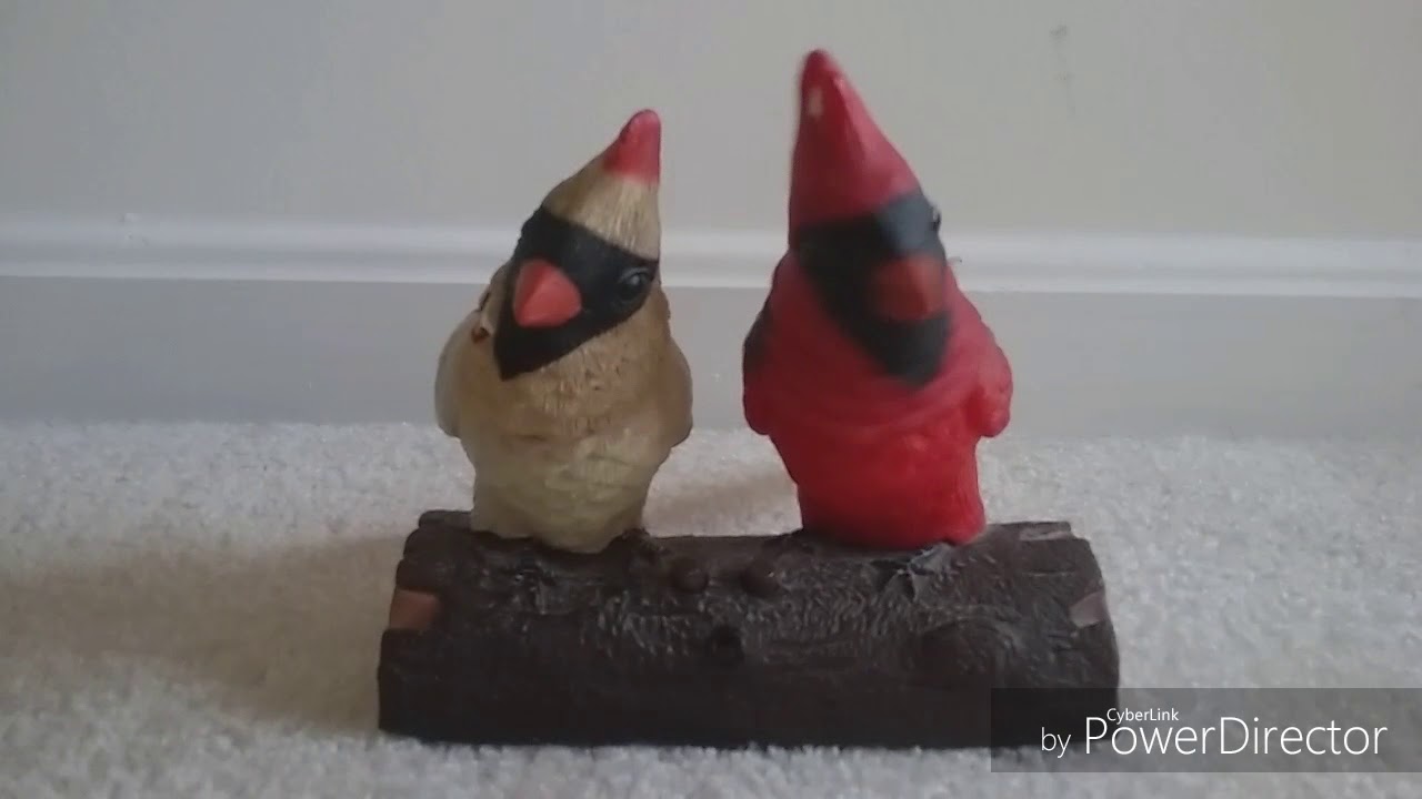 Gemmy animated singing cardinal couple "I'd like to teach the world to ...