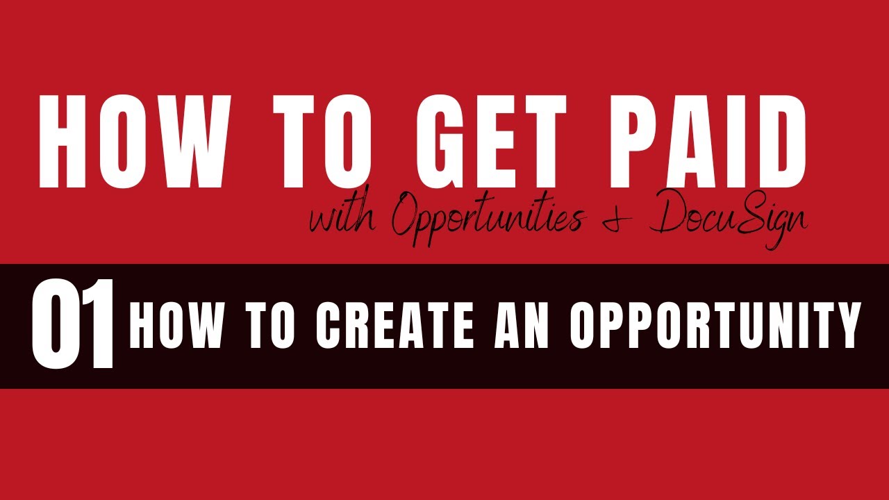 How to create an Opportunity😄 - YouTube