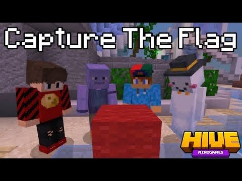 Playing capture the flag in Minecraft bedwars in the Hive for the first ...