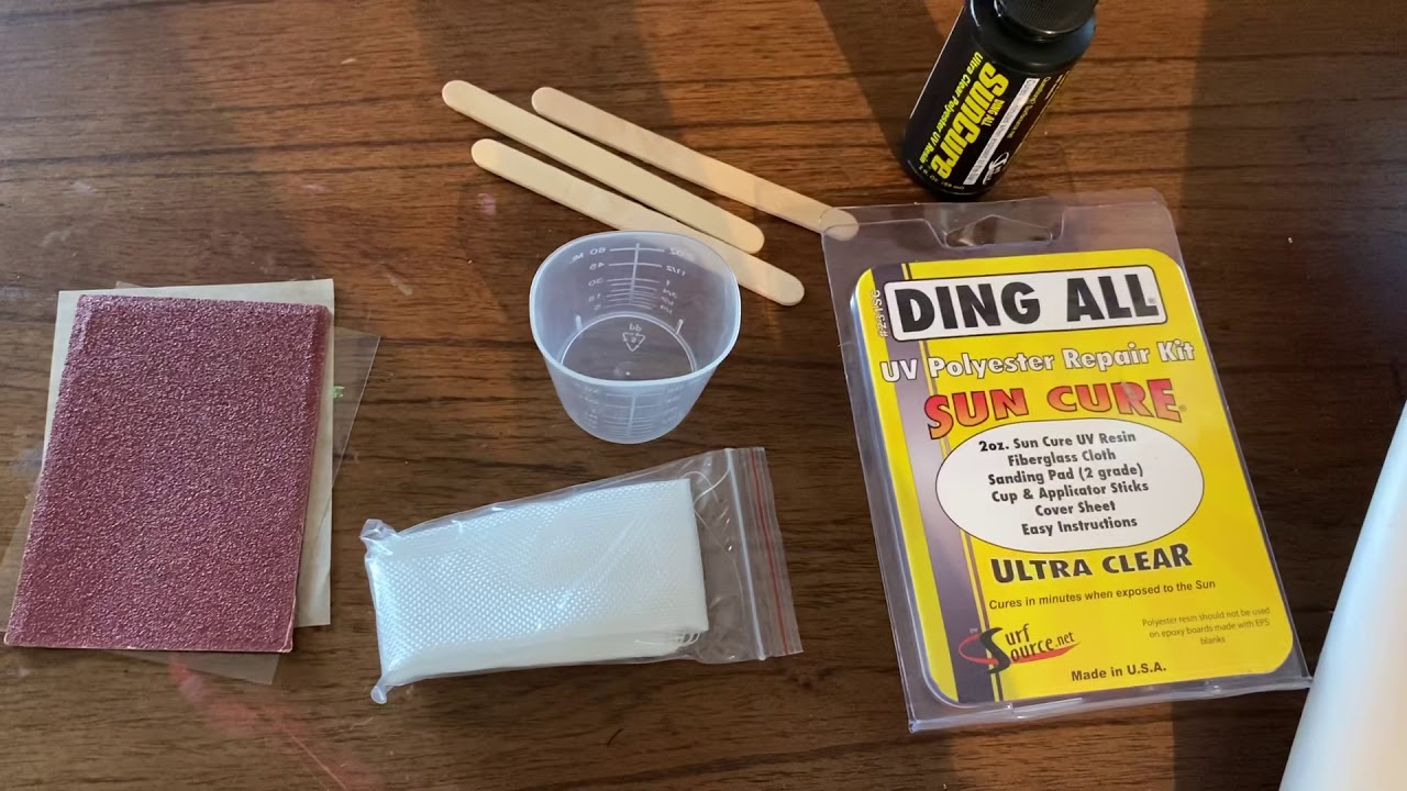 Ding All Sun Cure Surfboard Repair Kit Unboxing and Demonstration - YouTube