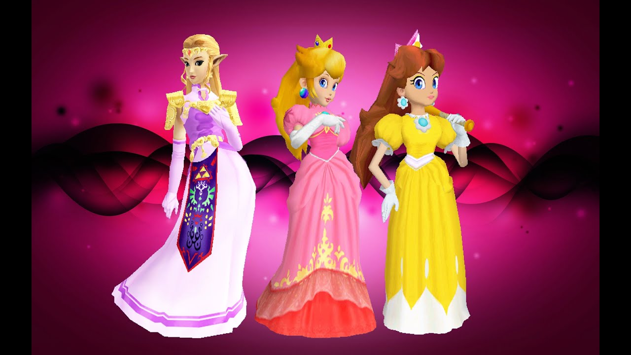Melee Peach Vs N64 Daisy Vs OOT Zelda - YouTube