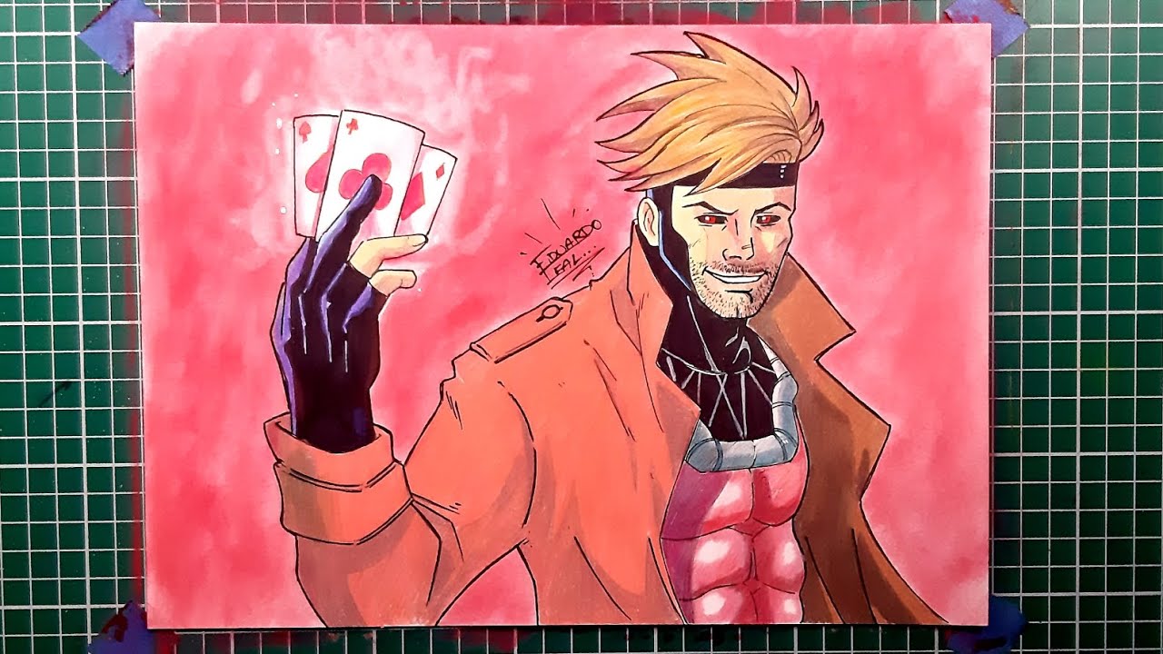 Speed Draw 'GAMBIT' (X-Men 97 - Marvel Comics) - YouTube