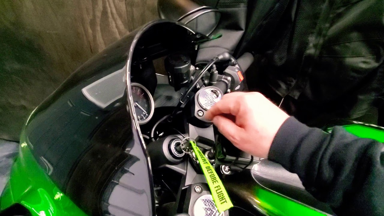 Zx-14R Ninja Gen2, Startup, Brock's, LED, and brake strobes. - YouTube