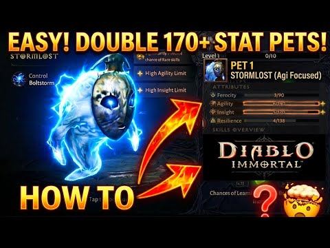 This Secret Method Gets DOUBLE 170+ STAT PETS : Diablo Immortal