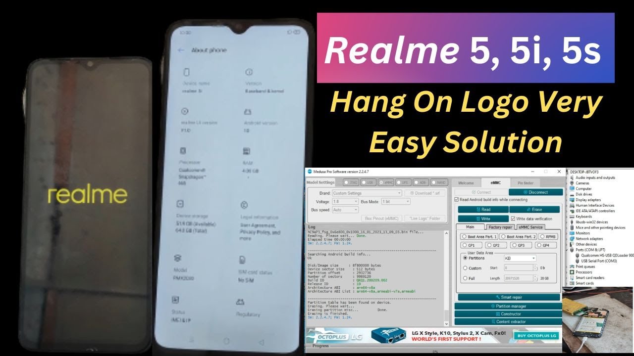 Realme 5, 5i, 5s Hang On Logo Solution | Realme 5i Hang Logo fix ...