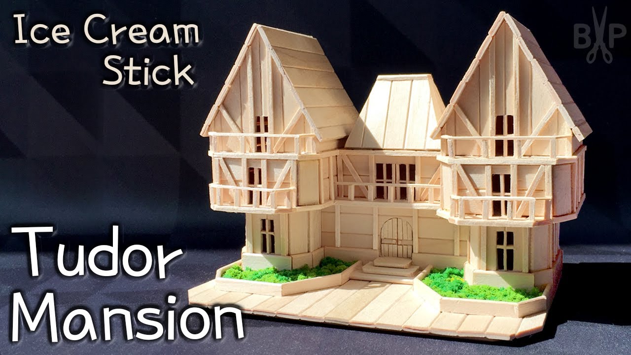 DIY Popsicle Stick Mansion house - YouTube