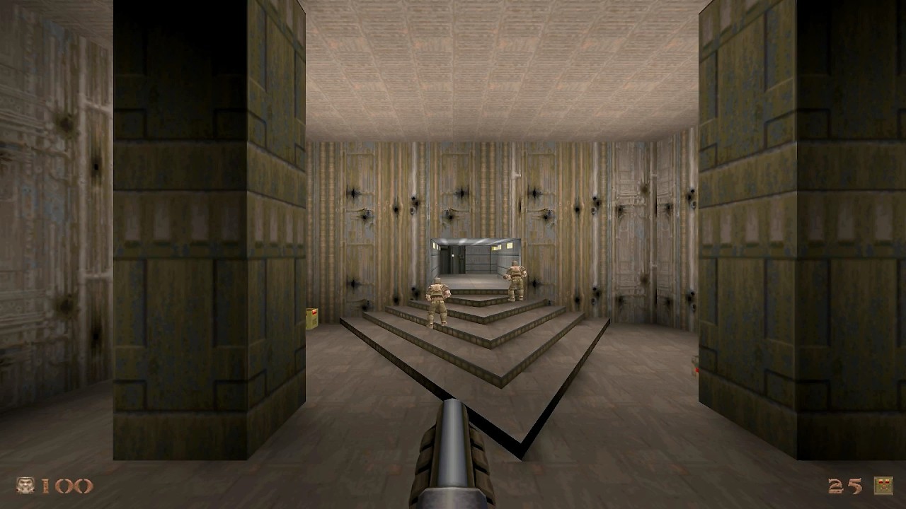 Quake - Doom2 Map01 - Entryway - Nightmare 100% - YouTube