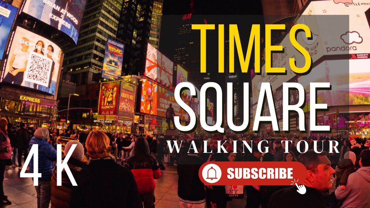 New York City - Times Square Night Walking Tour in 4K - YouTube