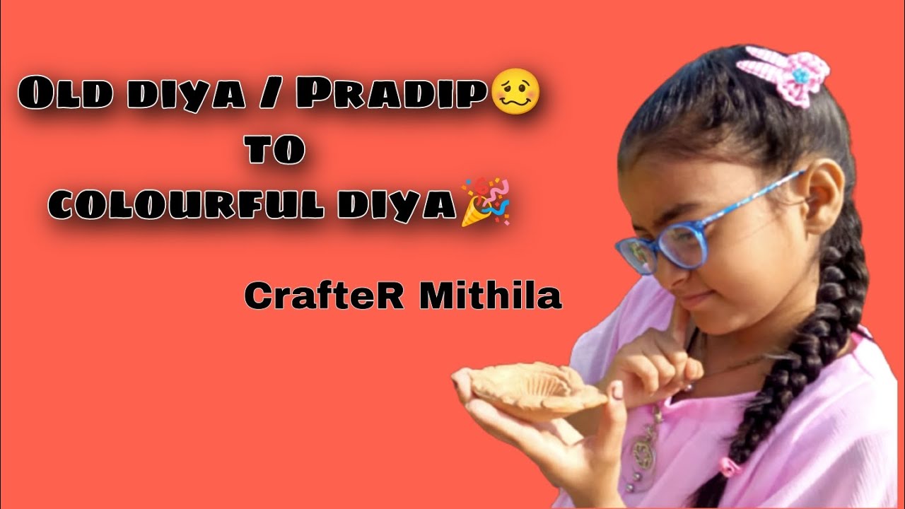 I recreated old diya / pradip into a colourful new diya😍 crafteR ...