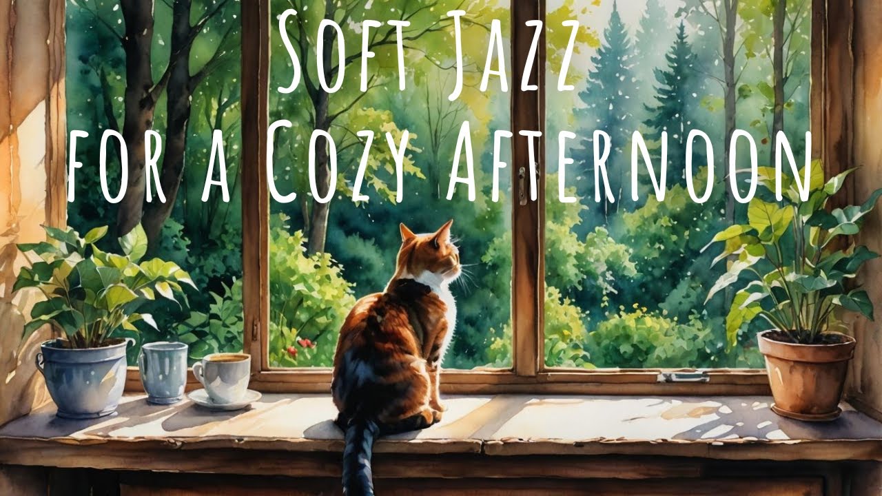 Relaxing Acoustic Lo-Fi Jazz | Cat, Coffee, and Nature Sounds - YouTube