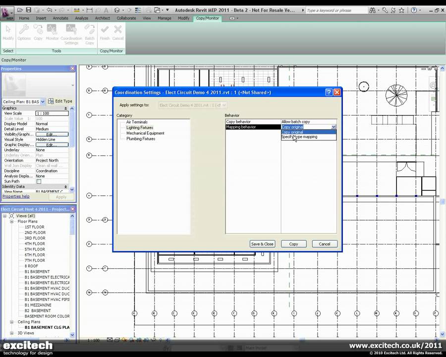 Revit MEP 2011 - MEP Fixture Management - YouTube