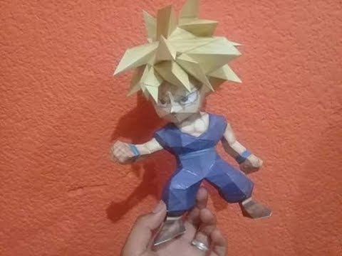 Papercraft Dragon ball gohan adolescente ssj - YouTube