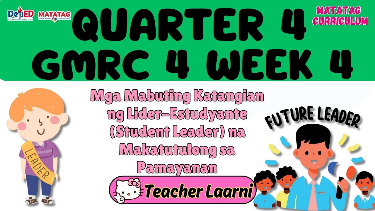 GMRC 4 QUARTER 4 WEEK 4 - MATATAG CURRICULUM - YouTube