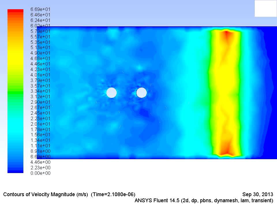 CFD - propagation of shock wave in a fluid medium containing two ...