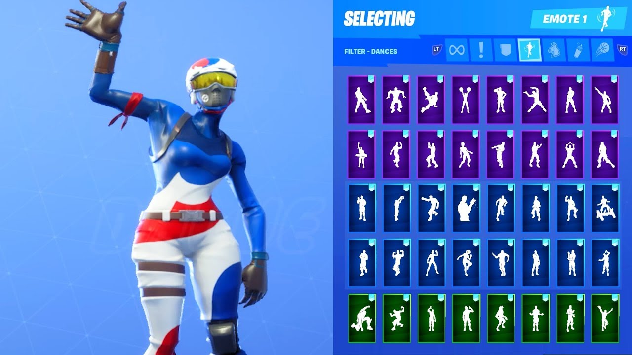 MOGUL MASTER KOR SKIN SHOWCASE WITH ALL FORTNITE DANCES & EMOTES - YouTube