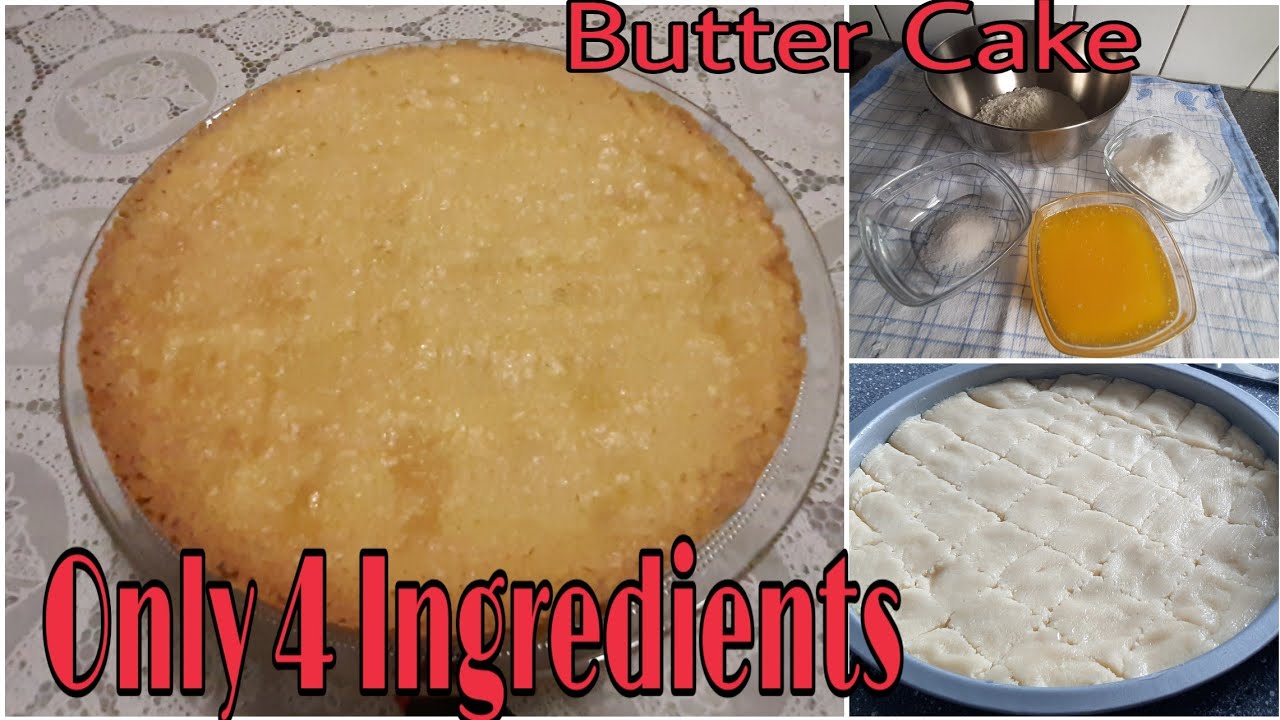 How To Bake Butter Cake|Simple Baking Only Four Ingredients - YouTube