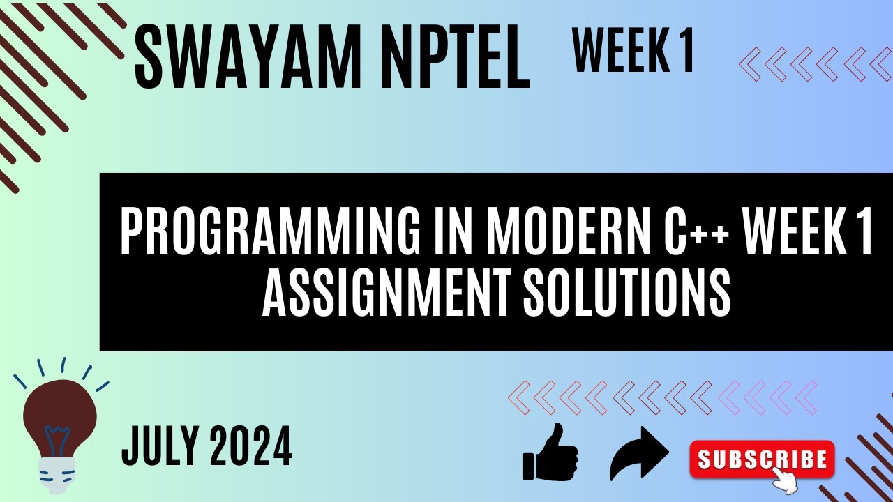 Swayam Nptel Programming In Modern C Week 1 Assignment Sol Nptelindia Swayam
