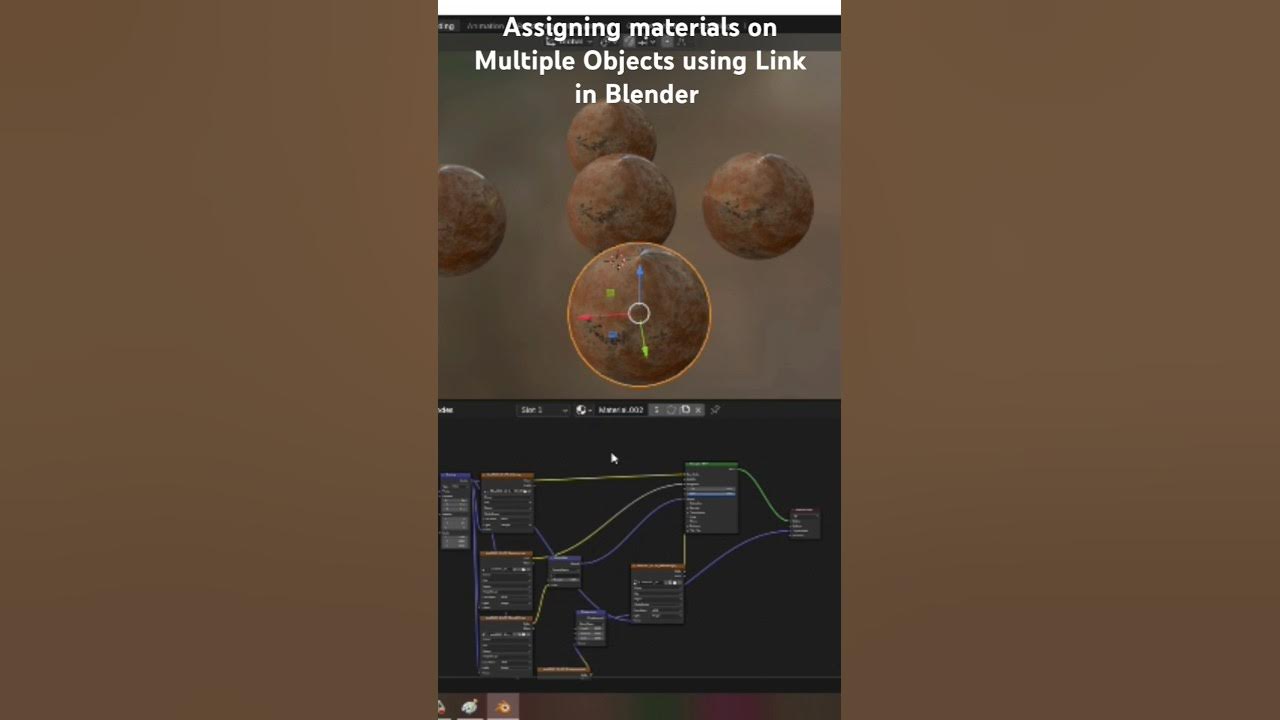 Assign Materials using Link Materials in Blender | How to Assign it #3d #blender #texturing ...