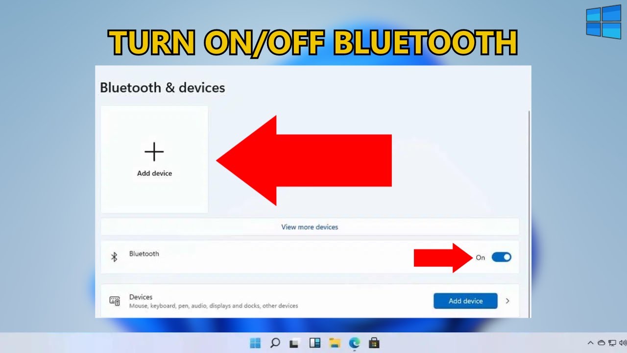 How to Turn On/Off Bluetooth on Windows 11 - YouTube