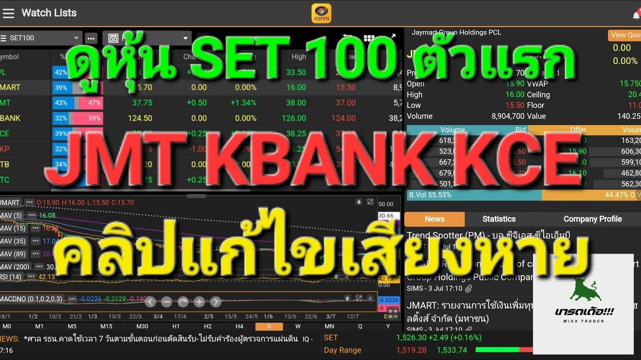 คลิปแก้ไขเสียงหาย!!! หุ้น JMT KBANK KCE - YouTube