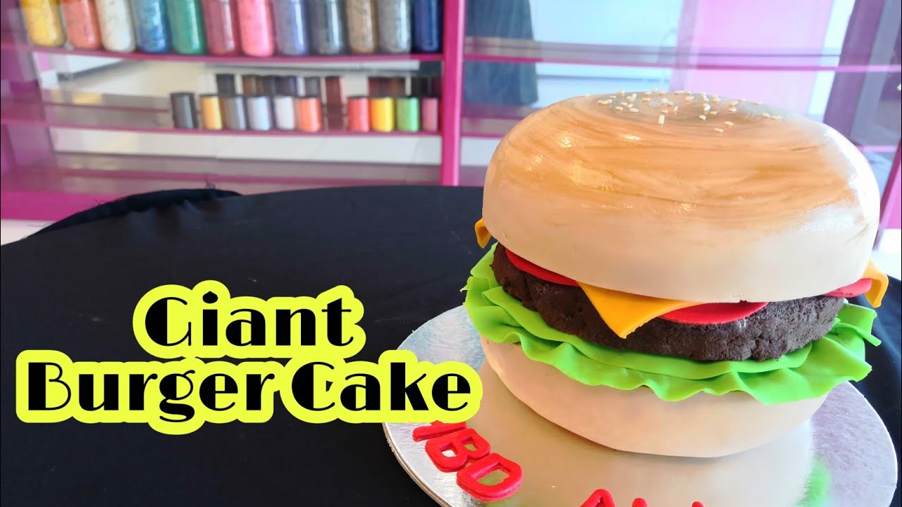 How to make Giant Burger Cake | Step by step - YouTube