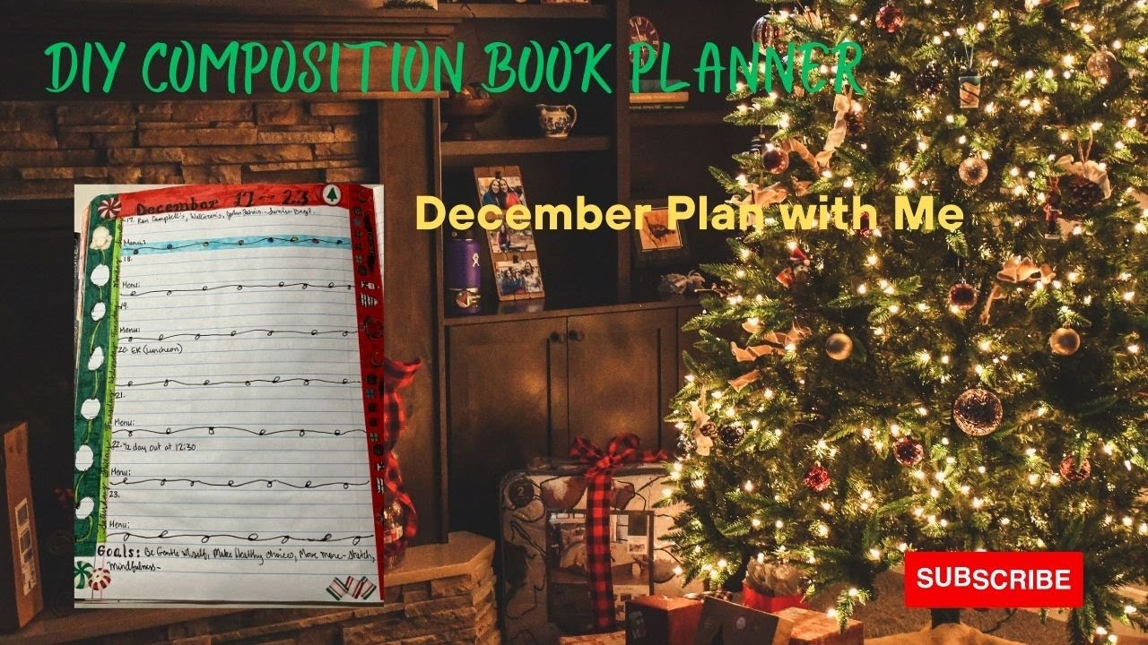 DIY Composition Book Planner - December Plan with Me - Week 3! - YouTube