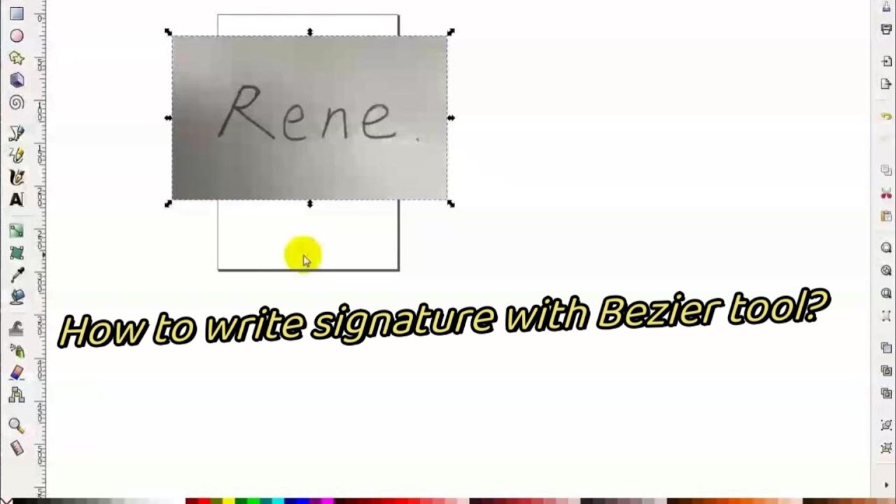 How to write signature with Bezier tool within Inkscape - YouTube