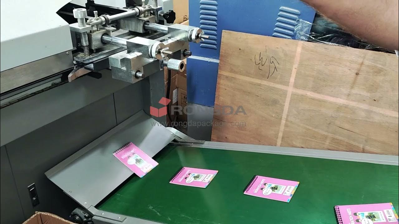 Semi auto double loop wire binding machine - YouTube