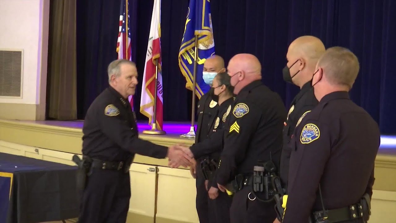 Police promotions ceremony in person - YouTube