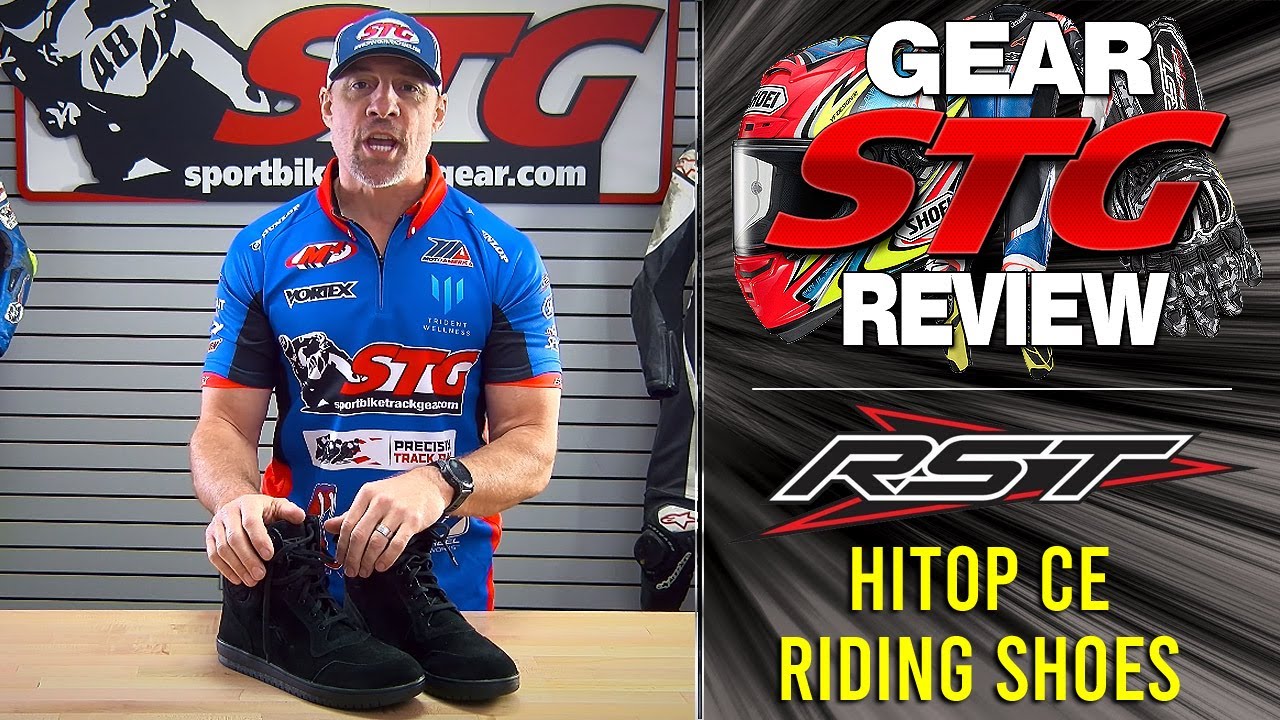 RST HiTop CE Riding Shoes Review from SportbikeTrackGear.com - YouTube