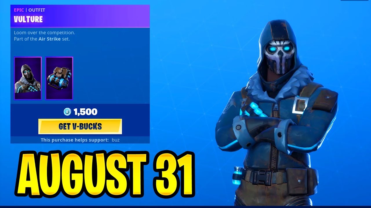 *NEW* VULTURE SKIN..!! August 31 ITEM SHOP UPDATE - Daily Fortnite ...