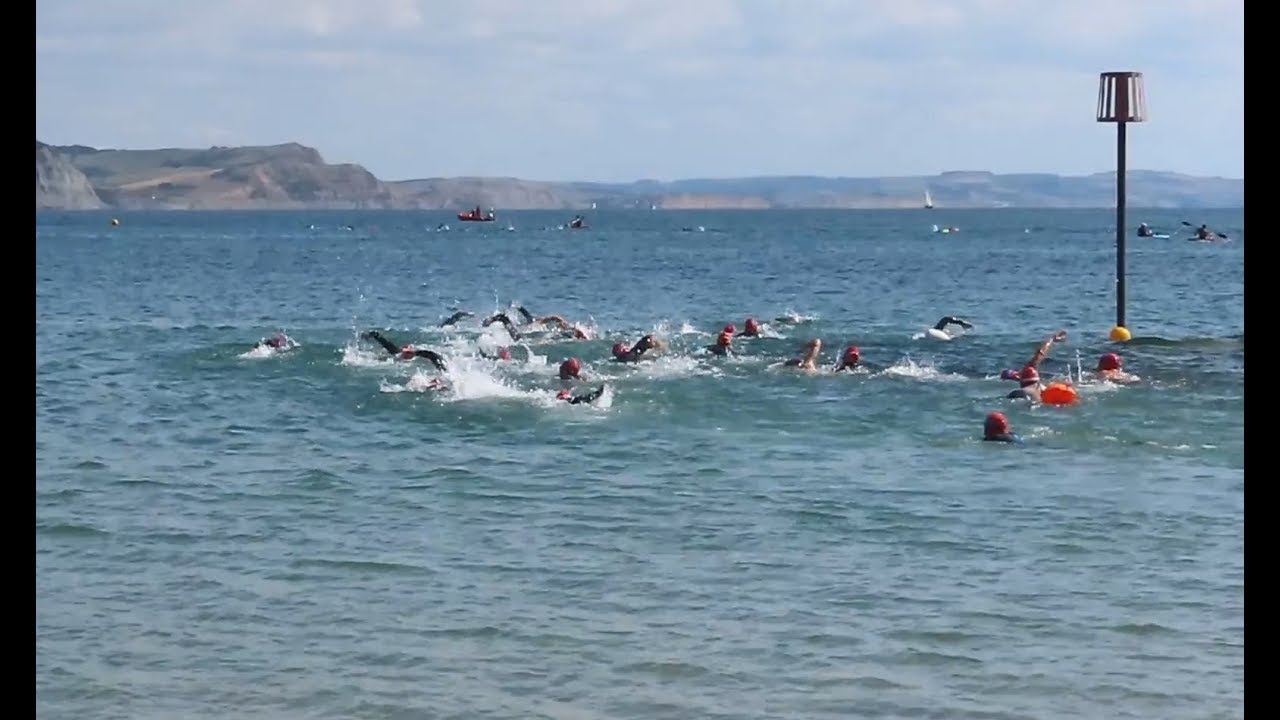 Lyme Splash - Lyme Regis to Charmouth Swim 2019 - YouTube