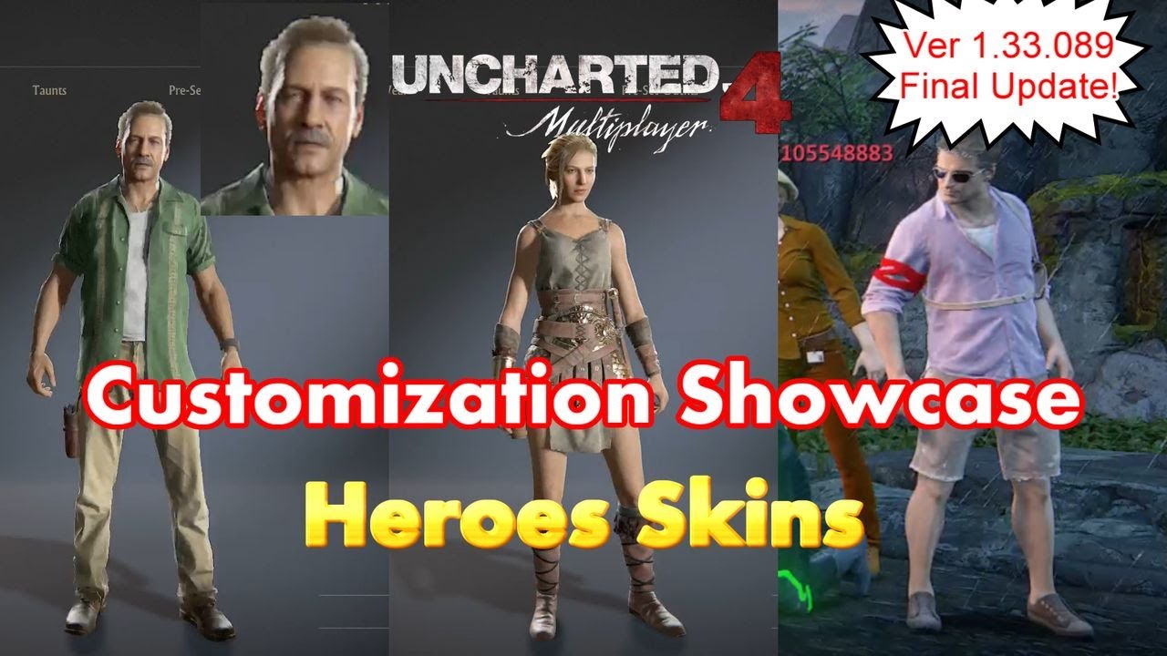 Hero Skins Customization Showcase - Uncharted 4 Multiplayer - YouTube