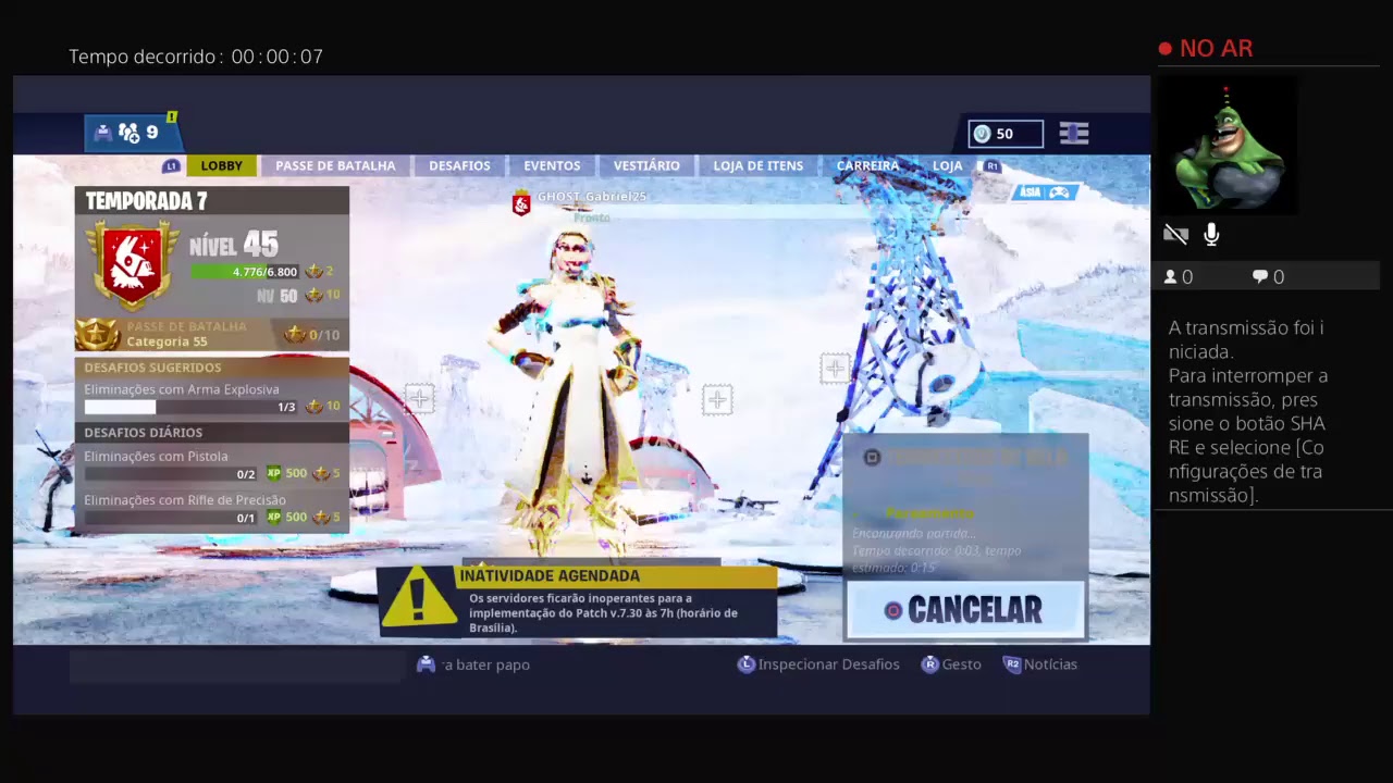 Live de fortnite Gabriel jogando - YouTube