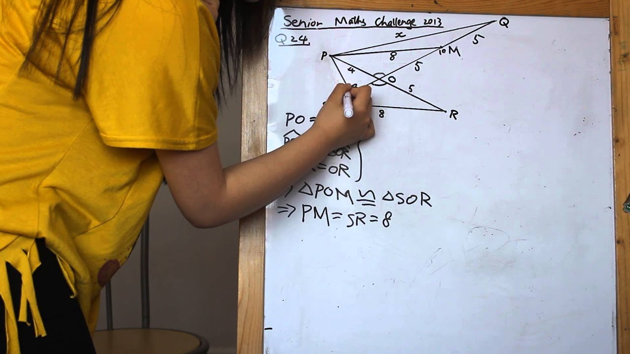 UK Senior Maths Challenge 2013 question 24 solved using a 'right-angle ...