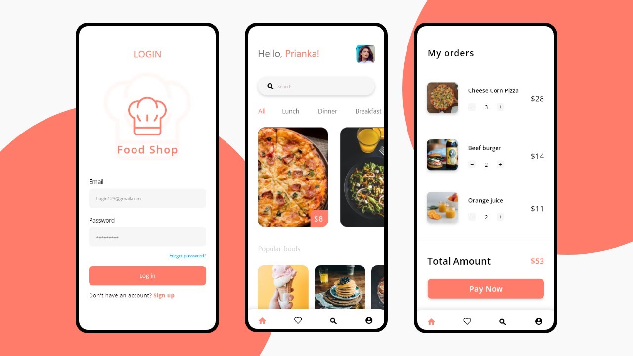 Food App Design Tutorial in Adobe XD | UI Design | Advance Tutorial in ...