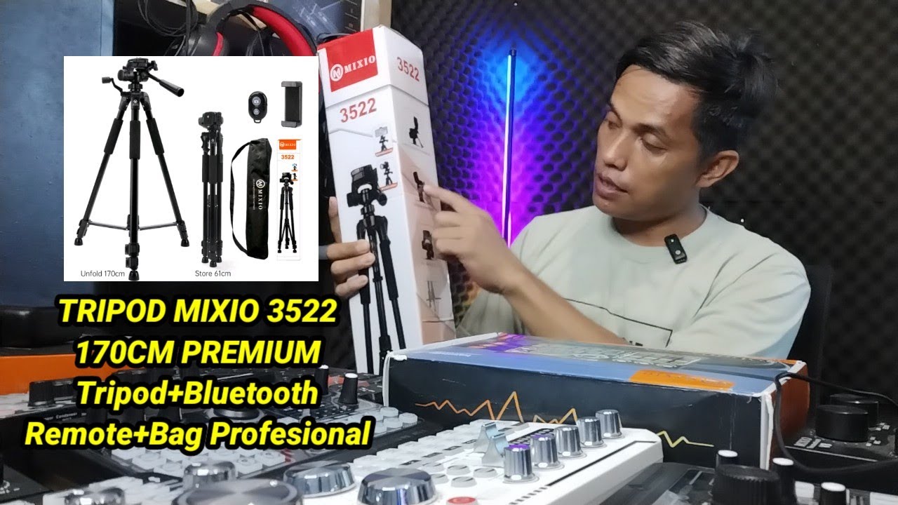Tripod MIXIO 3522 170CM PREMIUM Tripod+Bluetooth Remote+Bag Profesional ...