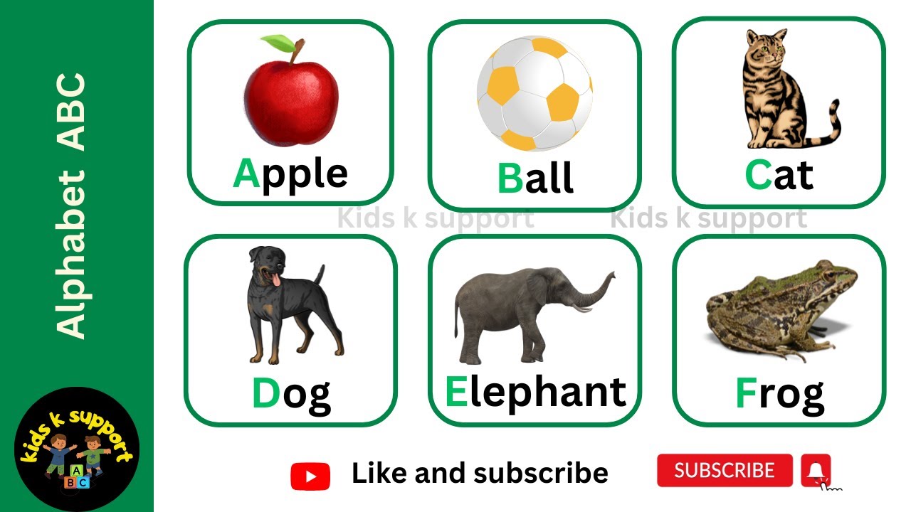 Alphabet A to Z | ABC Preschool Flashcard A for APPLE | ABCD Alphabets ...