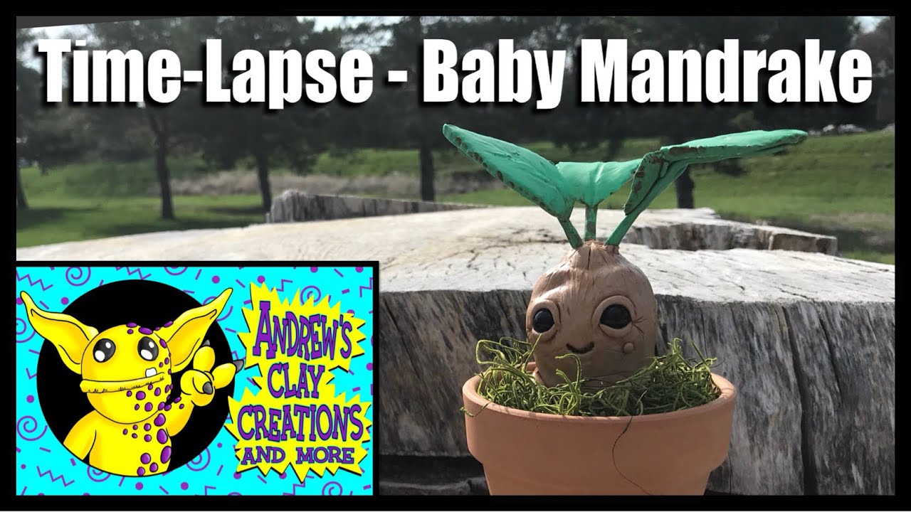 Time-Lapse - Sculpting a Baby Mandrake (Out of Polymer Clay) - YouTube