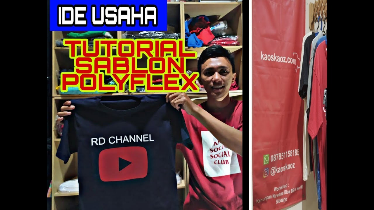 IDE USAHA - TUTORIAL SABLON KAOS BAHAN POLYFLEX DENGAN MENGGUNAKAN SILHOUETTE CAMEO 3 - YouTube