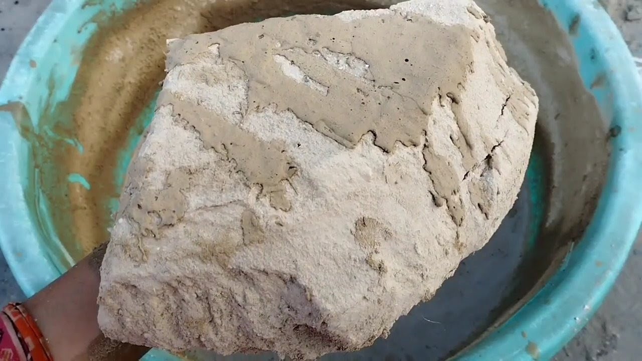 Soft Clay Crumbling in Water 💦💦 Soft Mud Crumbling, Pure Dirt, Yellow ...