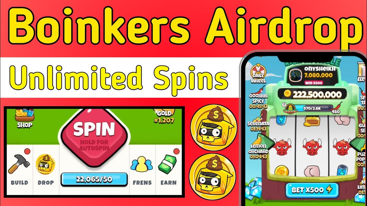 🔥Boinkers Airdrop Unlimited Spins | How To Get Unlimited Spins In ...