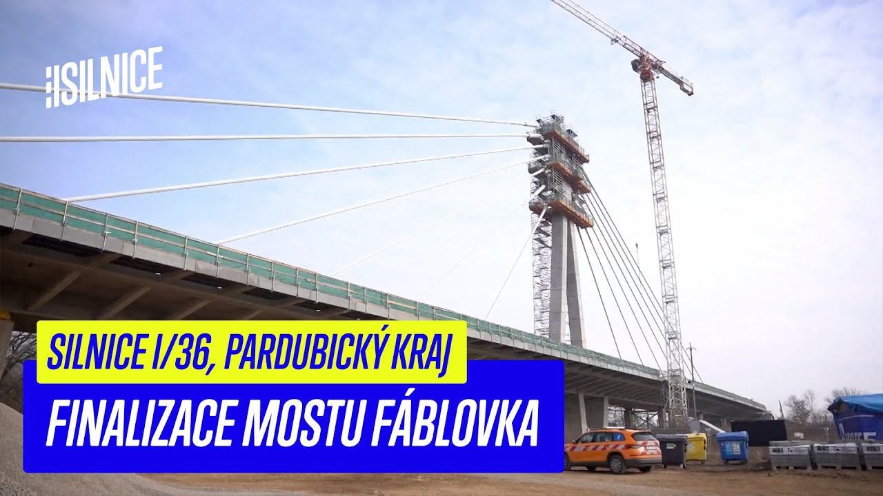 Fáblovka: Největší zavěšený lanový most v České republice. Finalizace. / Silnice I/36 ...