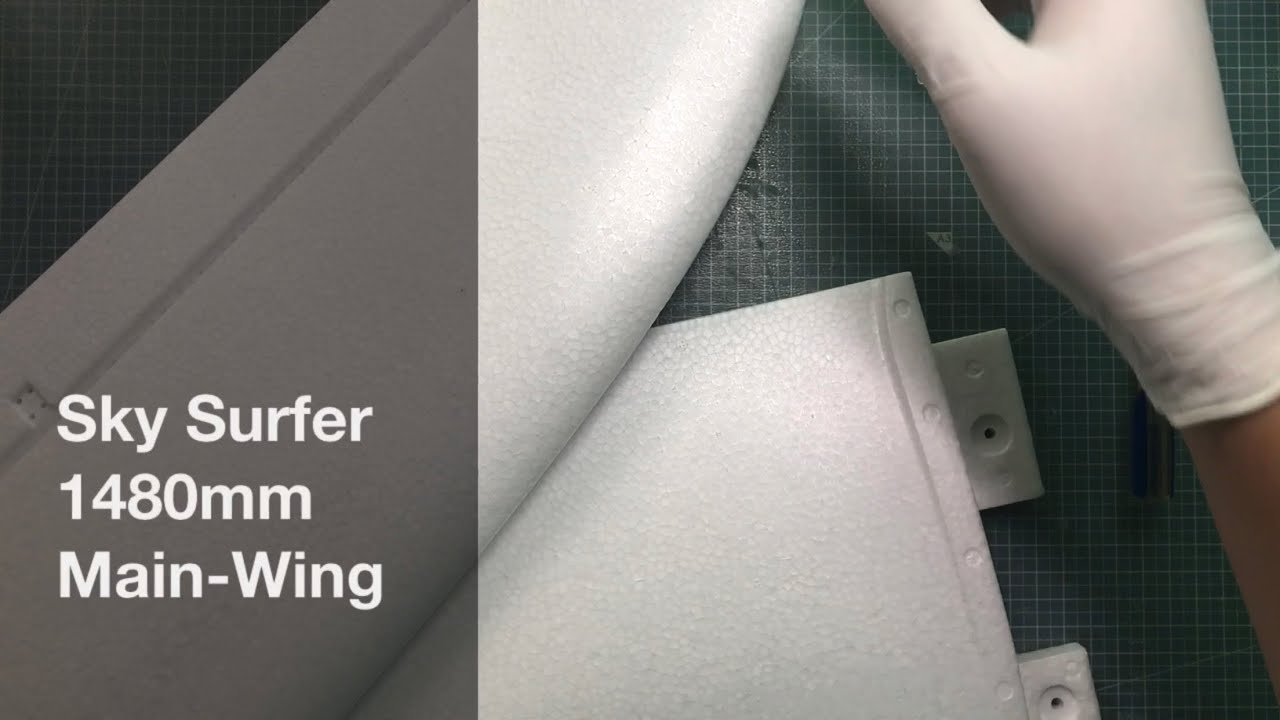 Sky Surfer 1480mm EPO build 04 (Main-Wing) - YouTube