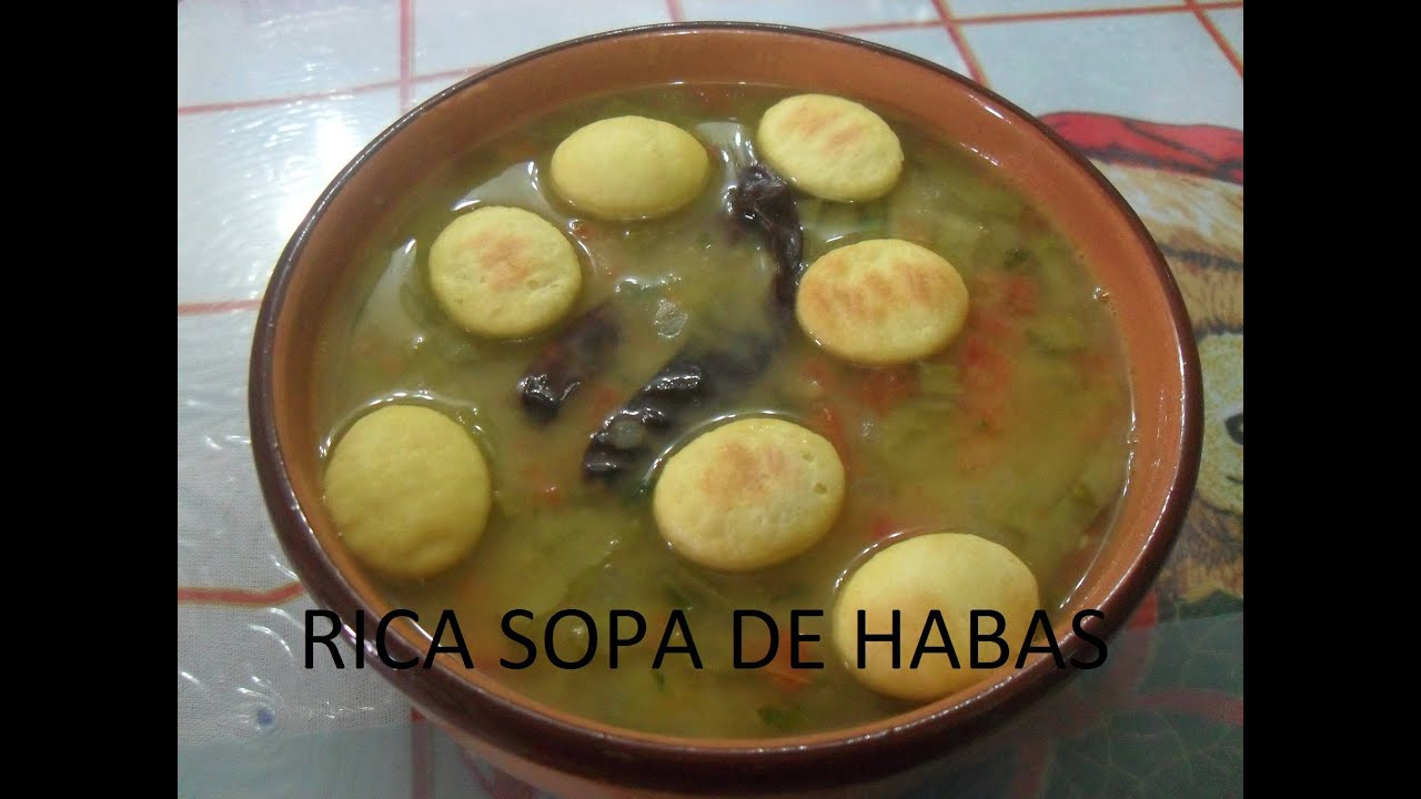 RICA SOPA DE HABAS (LOS ANGELES COCINAN) - YouTube